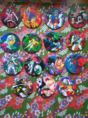 GUNDAM TAZOS TAZO CAP CAPS POG POGS SLAMMERS SLAMMER MENKO ROMENKO ...
