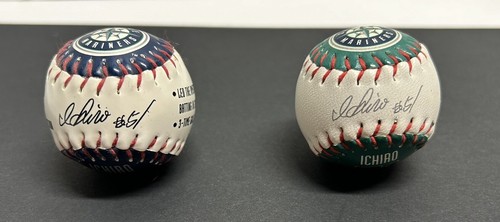 Ichiro Lot Of 2 Seattle Mariners Steiner 2003 2004 Logo Baseball ...
