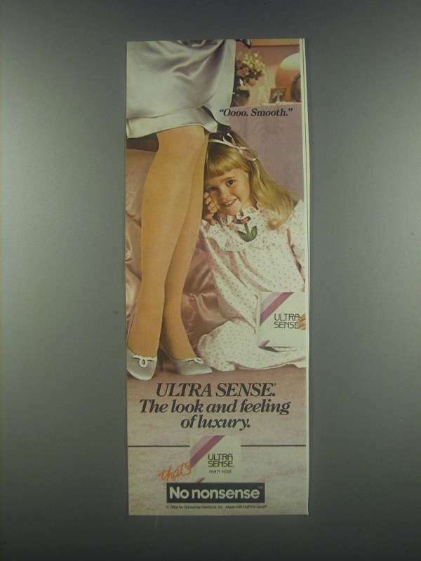 1985 No Nonsense Ultra Sense Panty Hose Ad - The Look | eBay