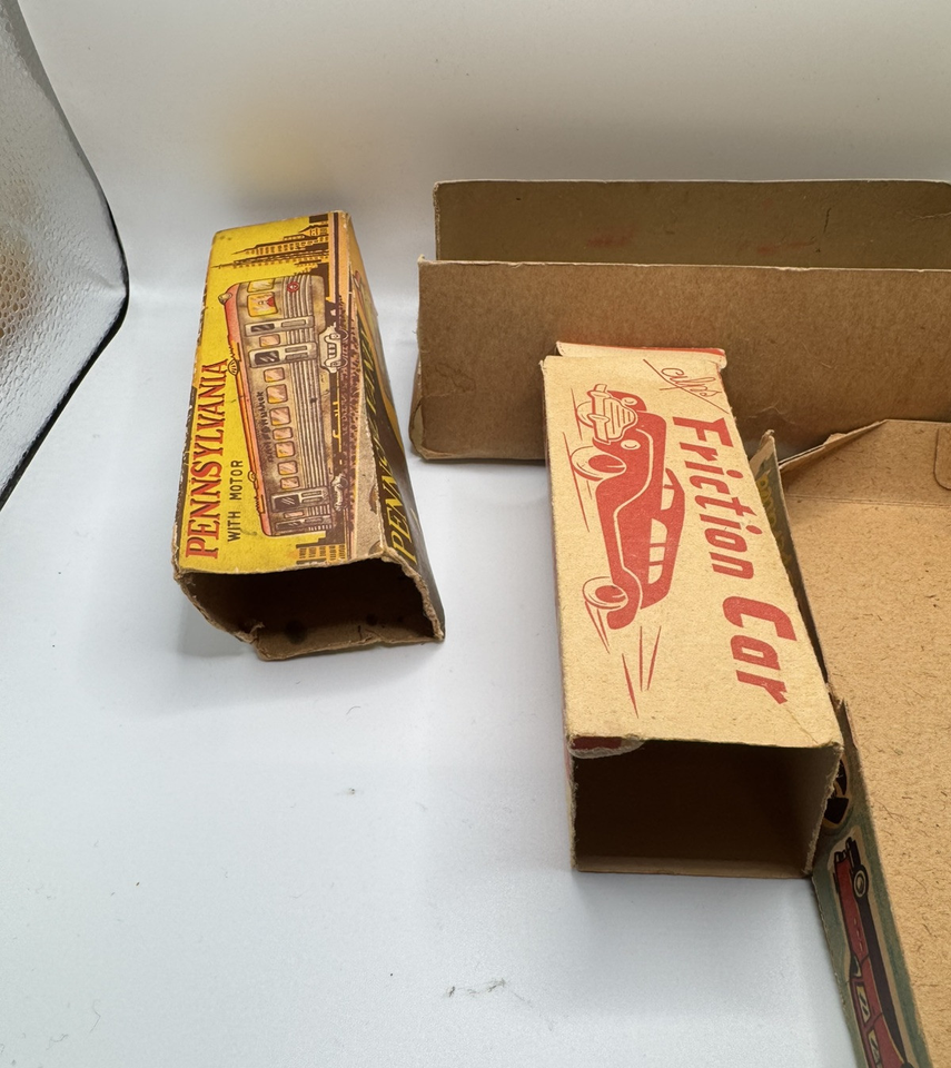 (4) Original Japan Friction Car Boxes for Buick & train, Alps, Nomura ...