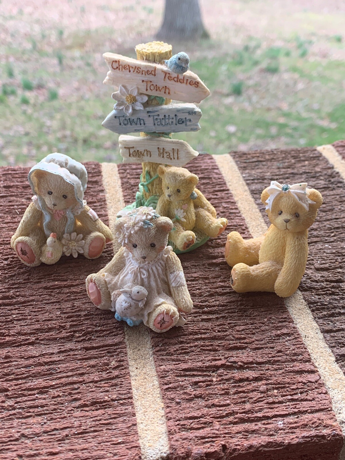 RETIRED Cherished Teddies Miniatures SET of 4 Unique Sign Duck Rabbit ...