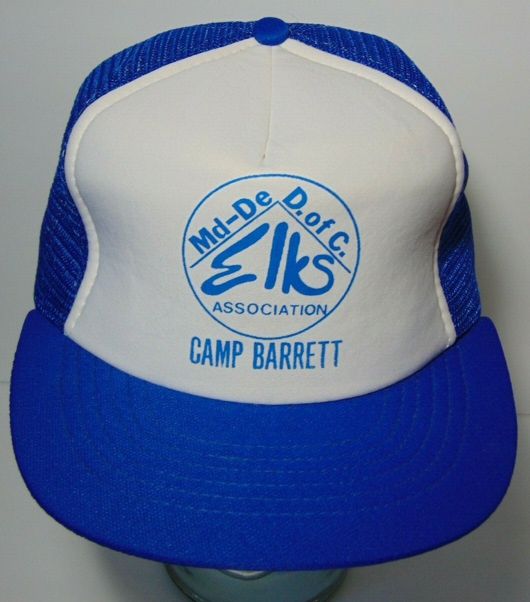 Vtg 1980s ELKS LODGE CAMP BARRETT ANNAPOLIS MARYLAND MD SNAPBACK ...