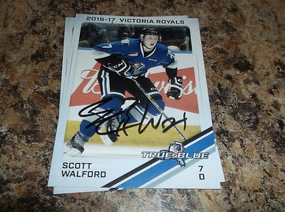 2016-17 VICTORIA ROYALS SCOTT WALFORD AUTOGRAPHED WHL PLAYER CARD | eBay