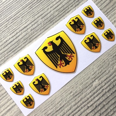 Germany German coat of arms domed emblem decal stickers car tuning | eBay