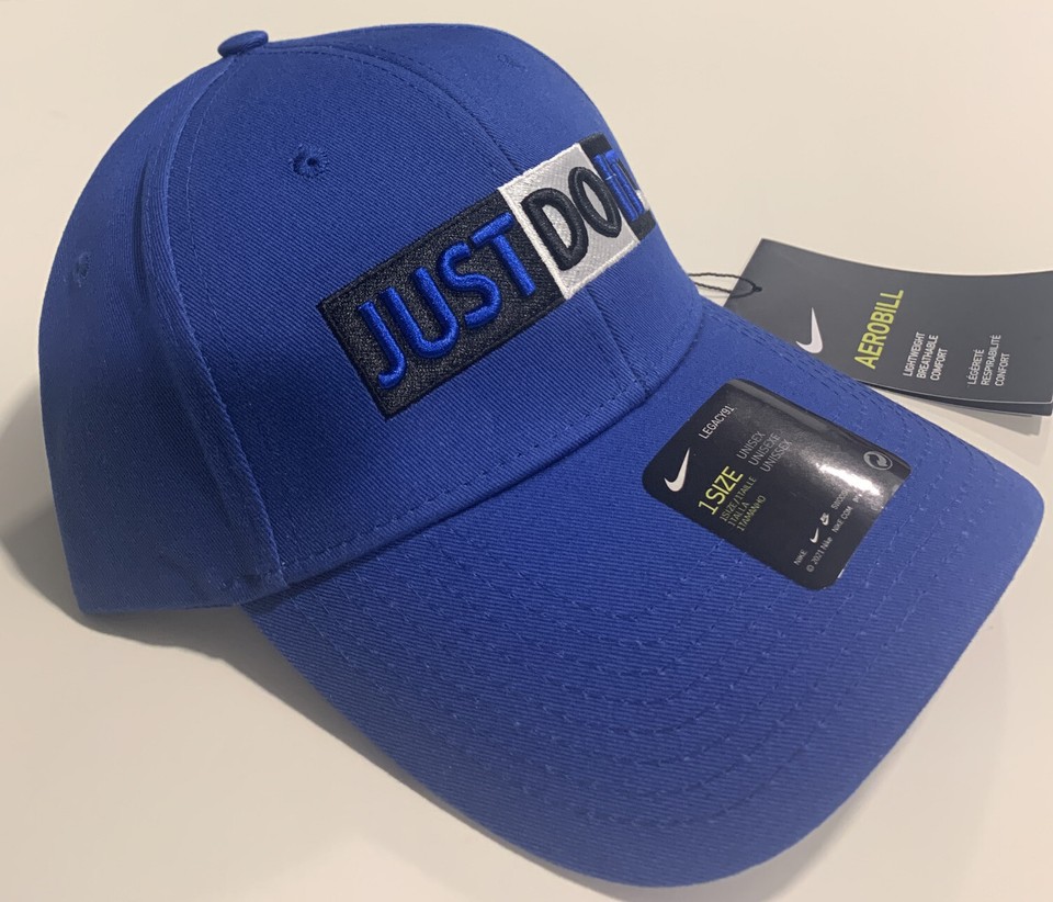 Blue Nike Hat - Nike Just Do It Cap - OSFA | eBay