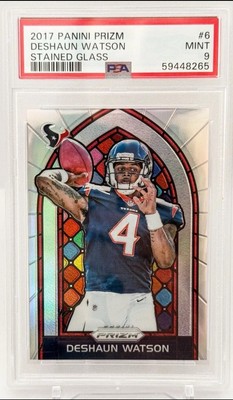 2017 Panini Prizm Deshaun Watson RC Rookie Stained Glass #6 SSP Graded ...