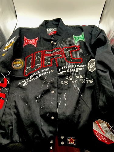 UFC TAPOUT Ultimate Fighting Championship Jacket 1 Of Kind XL Button Up ...