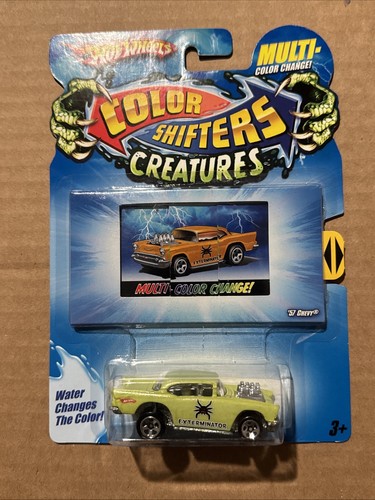 Hot Wheels Color Shifters Creatures Exterminator '57 Chevy Green To ...