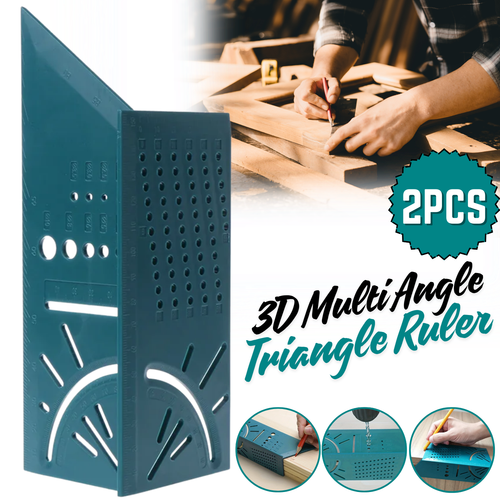 Multi Angle 3D Triangle Ruler Woodworking Measuring Tool Carpenter ...