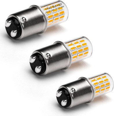 12 Volt BA15D 1142 Bulb Warm White 2700K 3W 1004 1076 1130 1176 LED AC ...