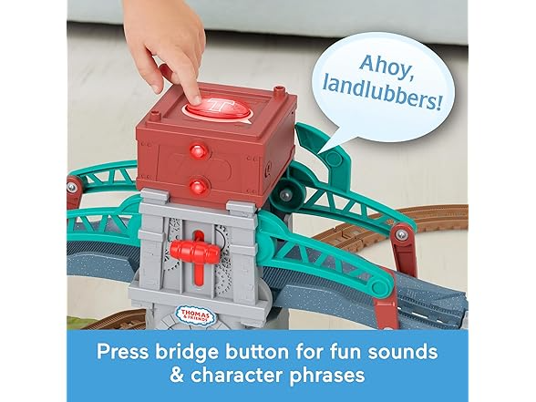 Thomas & Friends Toy Train Set Talking Bulstrode Which-Way Bridge Track ...