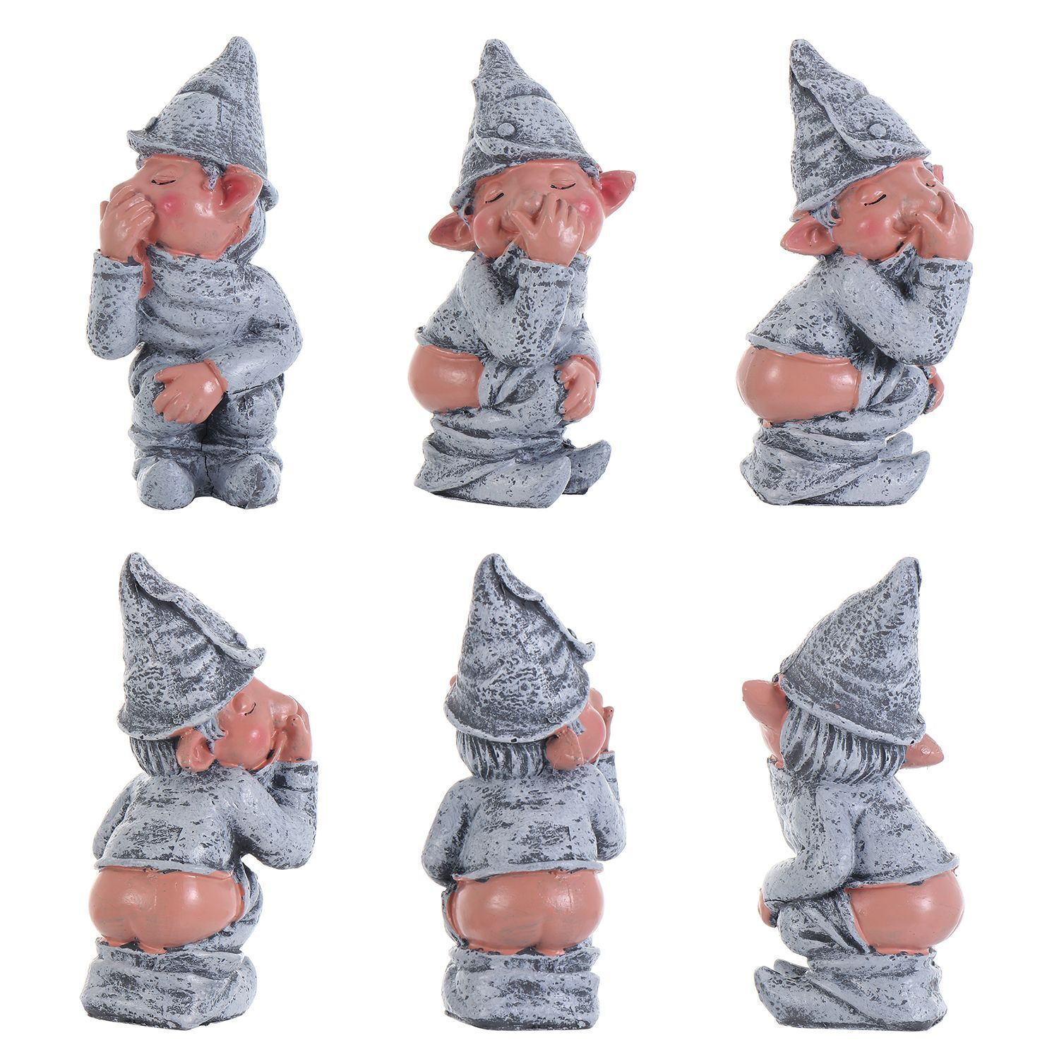 4.7 Inch Gag Garden Tree Decoration Gnome Statue Pooping Dwarf Elf ...