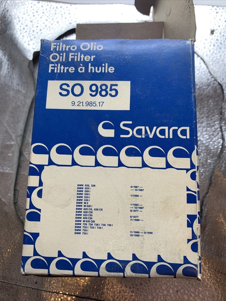 Ölfilter BMW 525-528-535-M5-633-635-730-735-745 E28-E34 Alpina SO985 ...
