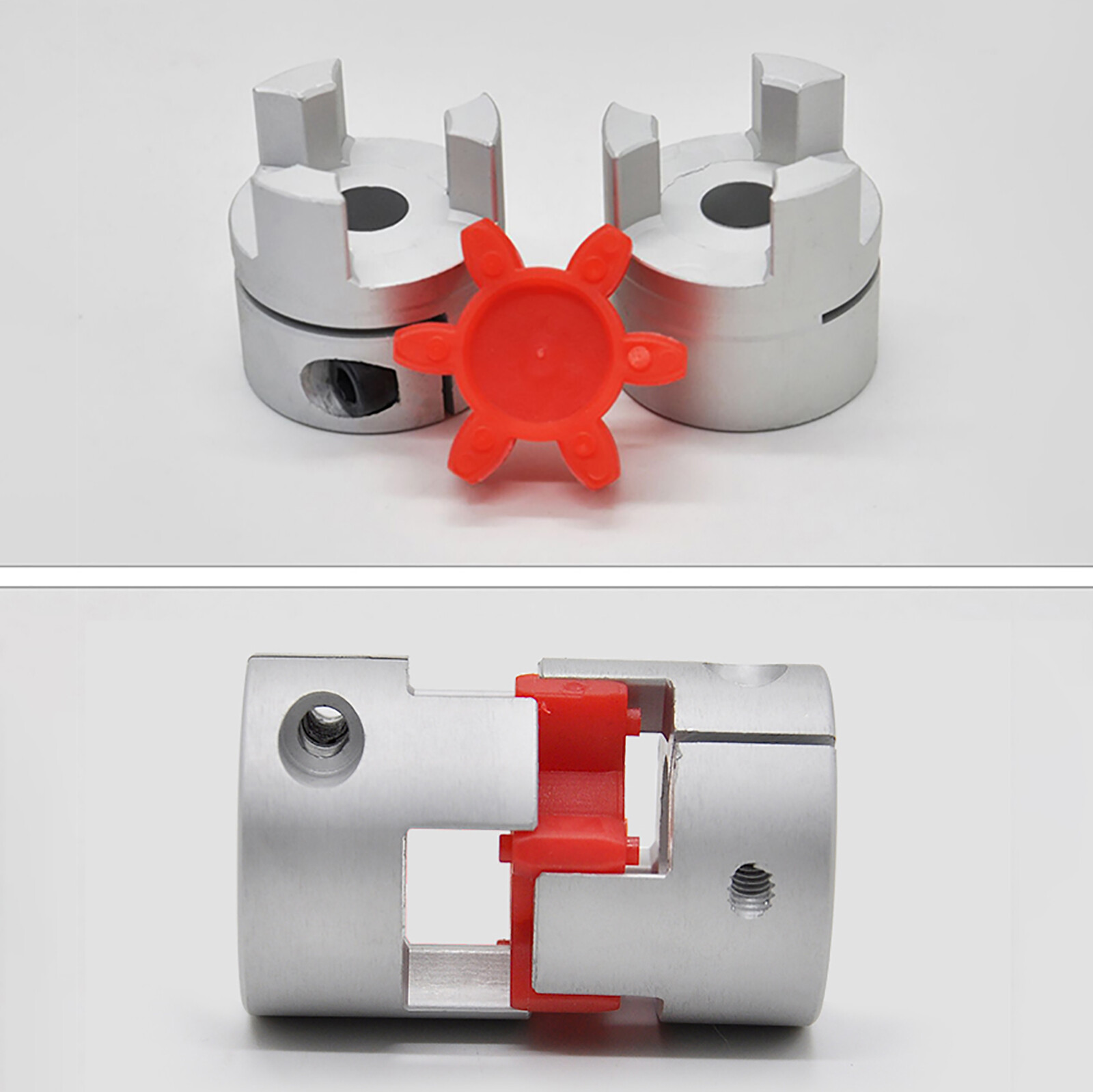 40mm CNC Flexible Shaft Coupling Spider Splined Jaw Plum Coupler Pumps ...