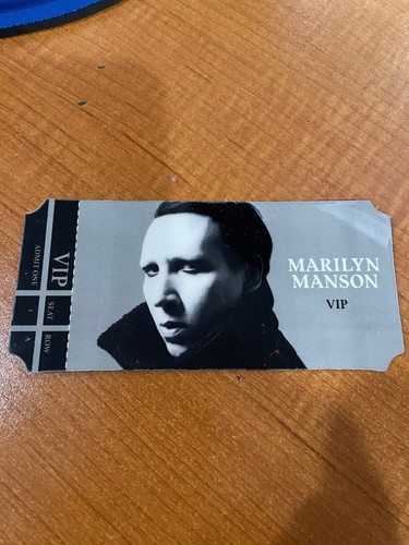 Marilyn Manson backstage VIP tour Merch. VIP backstage Pass "Twins of ...