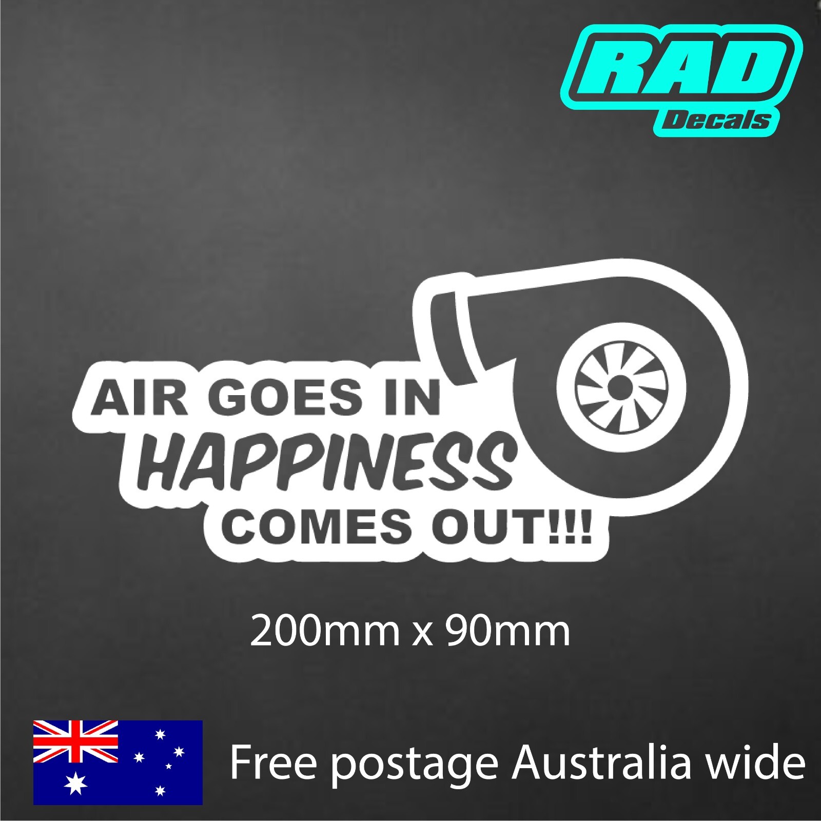 Air Goes In Happiness comes out Die Cut Car Decal Funny Vinyl Sticker ...