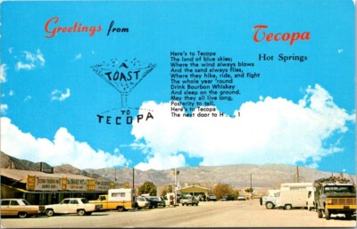 Vintage Postcard Street Scene Tecopa Hot Springs California B2 | eBay