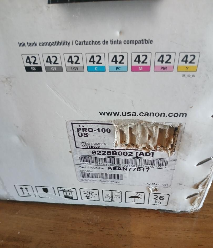 Canon PIXMA PRO-100 Inkjet Color Digital Photo Printer - 6228B002 for ...