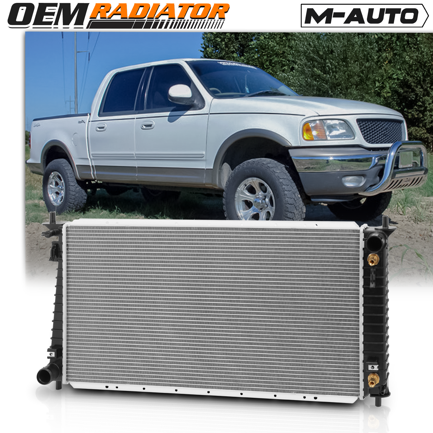 2141 Aluminum Radiator OE Replacement fit 1997-1998 Expedition/F150 ...