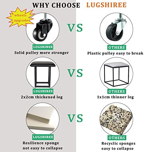 5 in 1 Nesting Ottoman Cube Chair, Stackable Stools, Leather Square ...