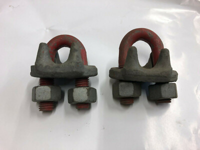(2) Genuine Crosby 3/4" J3B Wire Rope Cable Clamp, R-U- Rigging | eBay