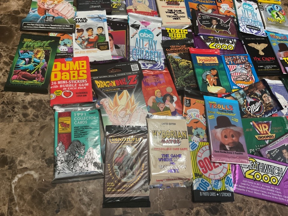 50 New Sealed Vintage 90’s 00’s Non Sports Trading Card Packs + Free ...