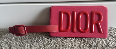 Dior GWP Red Bag Tag Luggage Tag Dior embossed Travel set with mirror ...