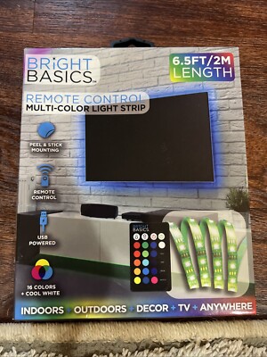 Bright Basics Multi-Color/Multi-White USB LED Light Strip 6.5ft With ...