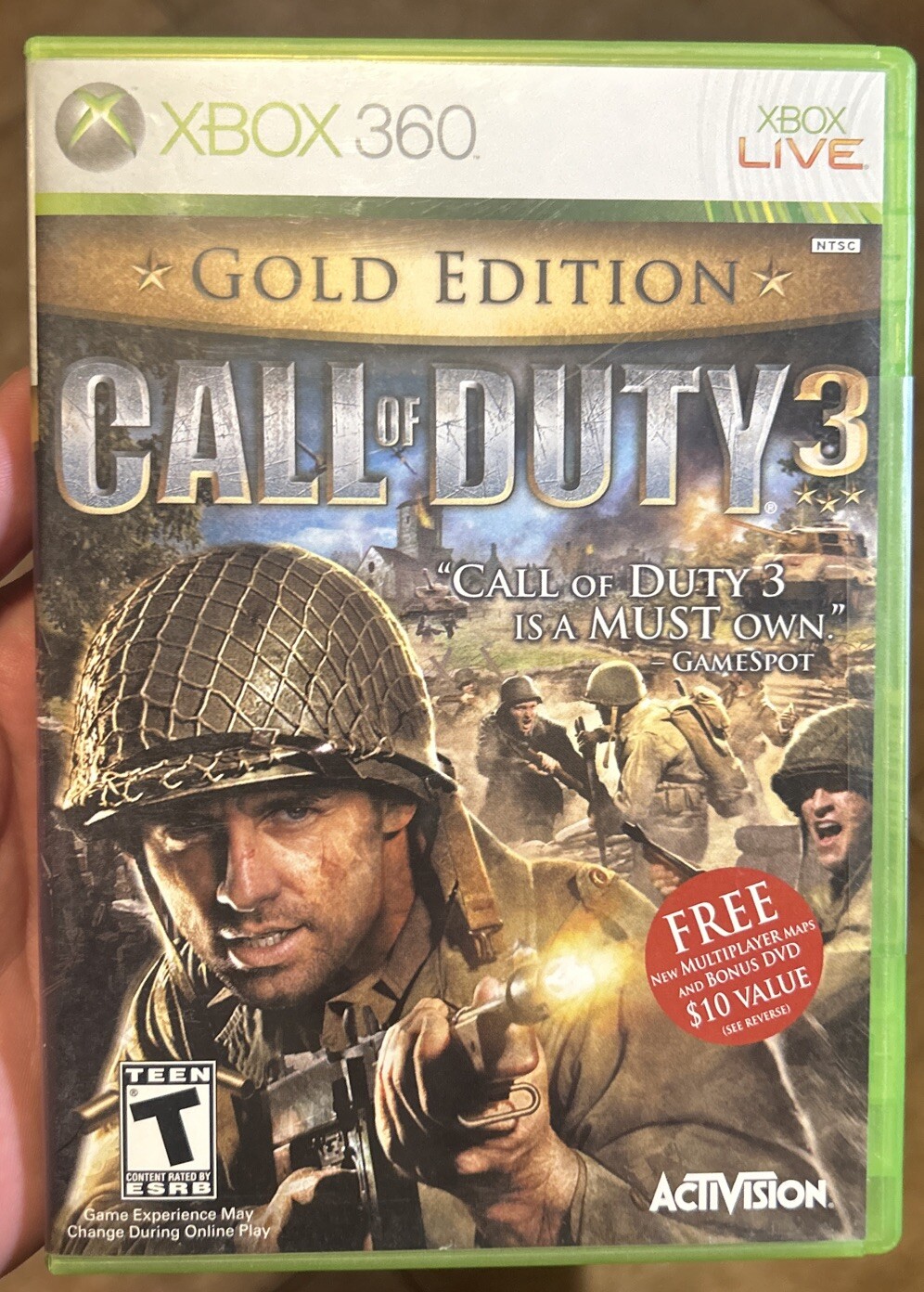 Call of Duty 3 Gold Edition for Microsoft Xbox 360, CIB w/ BONUS DVD COD3 47875820036 | eBay