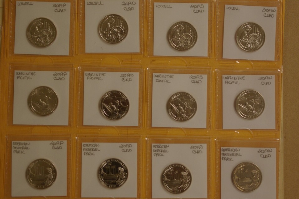 2019 W/P/D/S Quarter Set - 5 W Clad Quarters/5 S Clad Quarters/20 ...