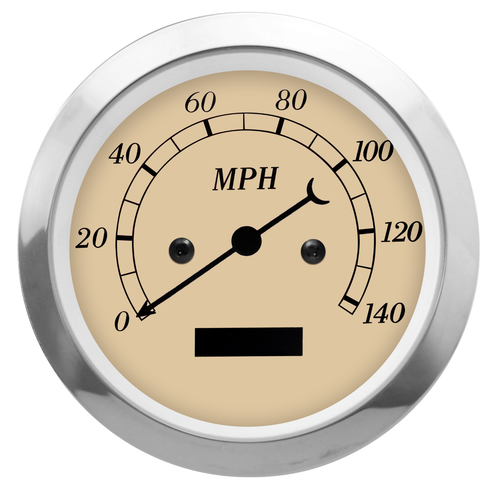 MOTOR METER RACING Classic 85mm 3-3/8" Electrical Speedometer Odometer ...