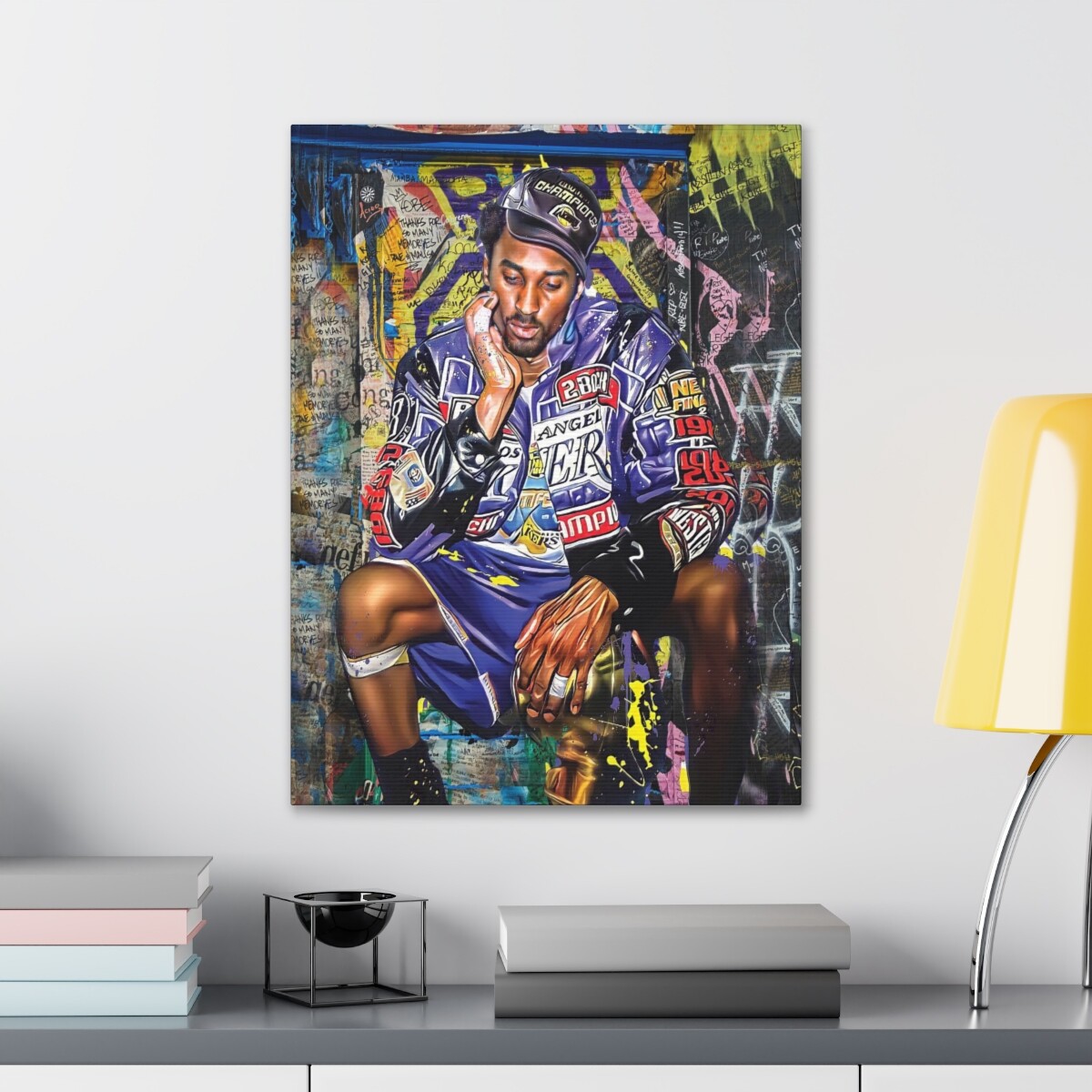 Kobe Bryant Championship Graffiti Canvas Print Basketball Poster Mamba ...
