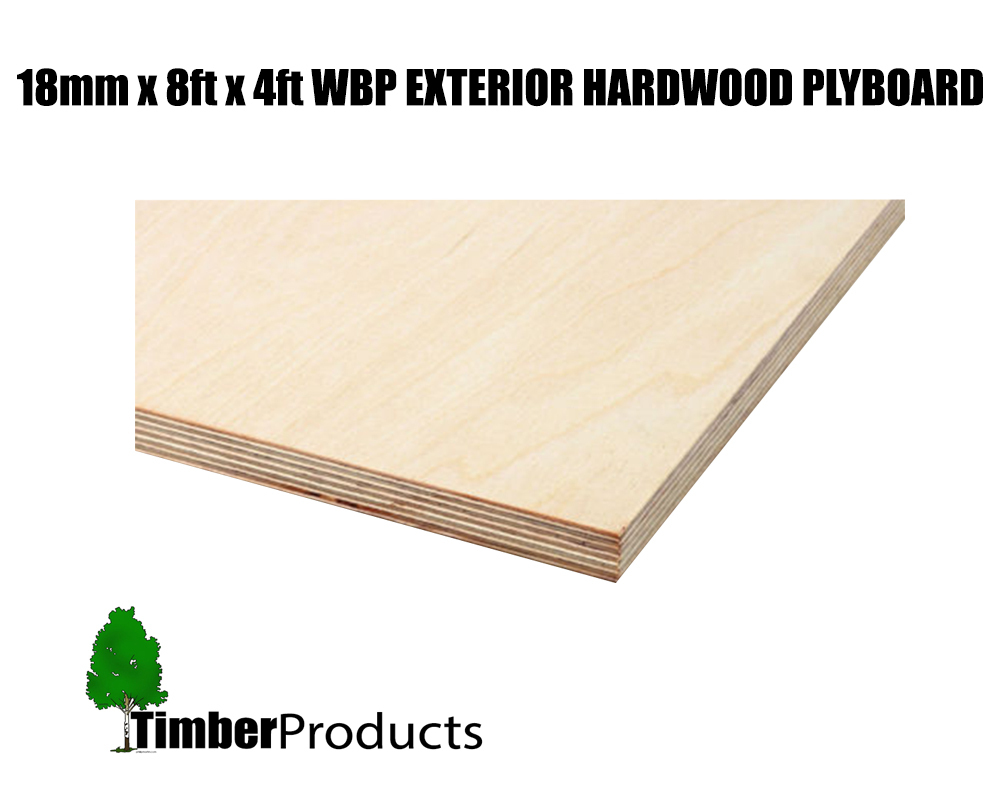 18mm x 2440mm x 1220mm (8ft x 4ft) WBP Exterior Red Faced Plywood ply ...