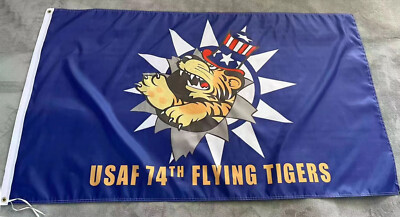 USAF 74th Fighter Squadron 3x5 ft "Flying Tigers" Flag Banner | eBay