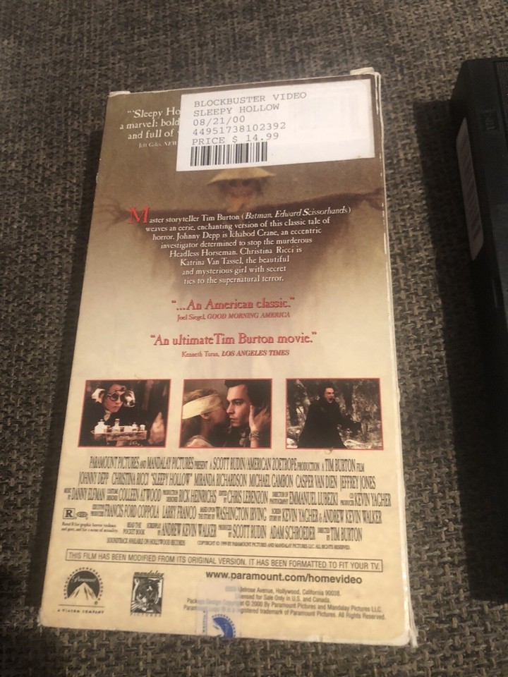 Sleepy Hollow (VHS, 2000)- Used 97363296232 | eBay