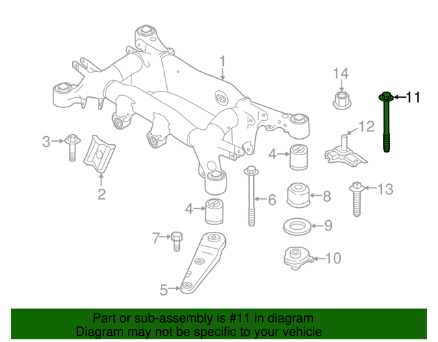 BMW 33326775040 Genuine OEM Factory Original Susp CROSSMEMBER Bolt for ...