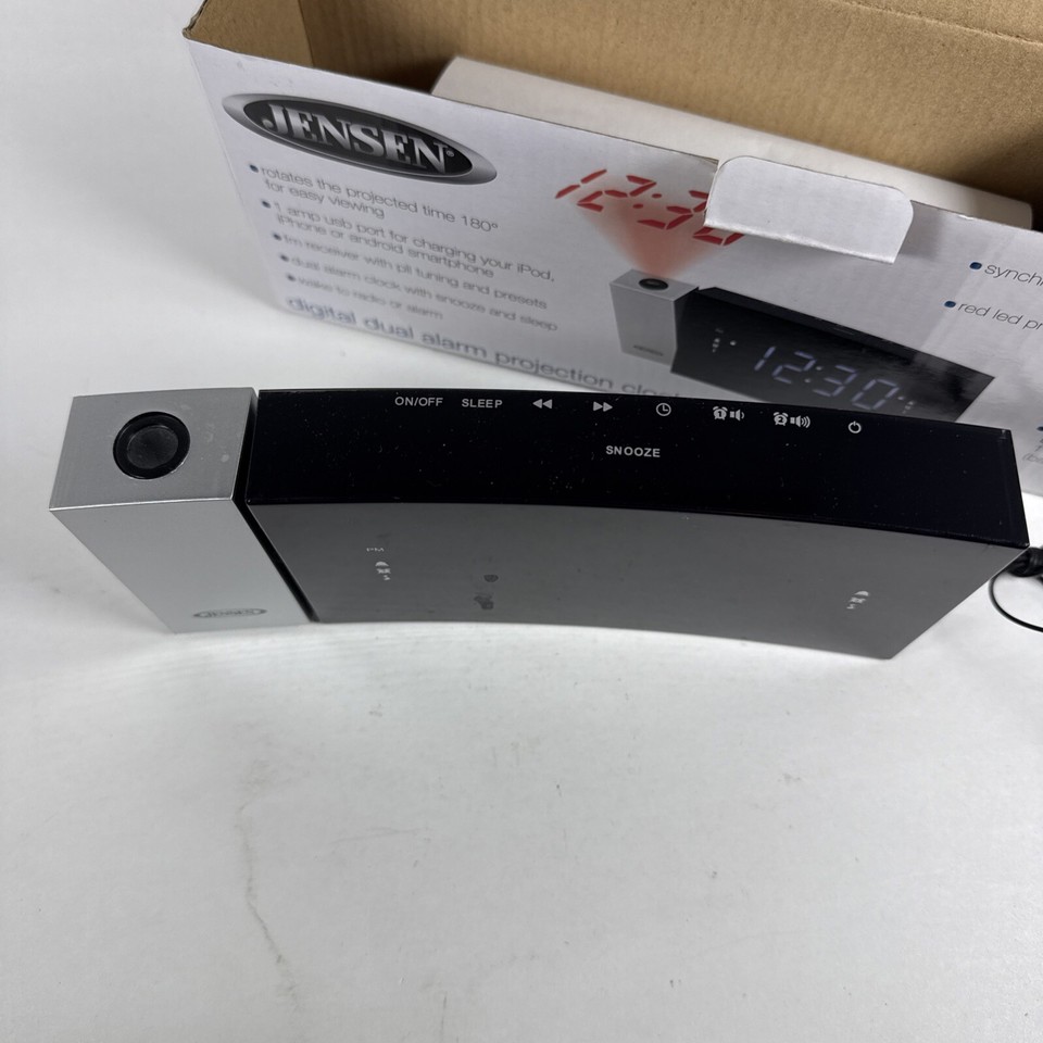 ⏰ JENSEN JCR-238 Digital Dual-Alarm Projection Clock Radio🆕 | eBay