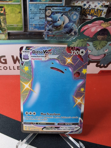 Ditto VMAX SV119/SV122 SWSH Shining Fates Shiny Holo Rare Pokémon - NM ...