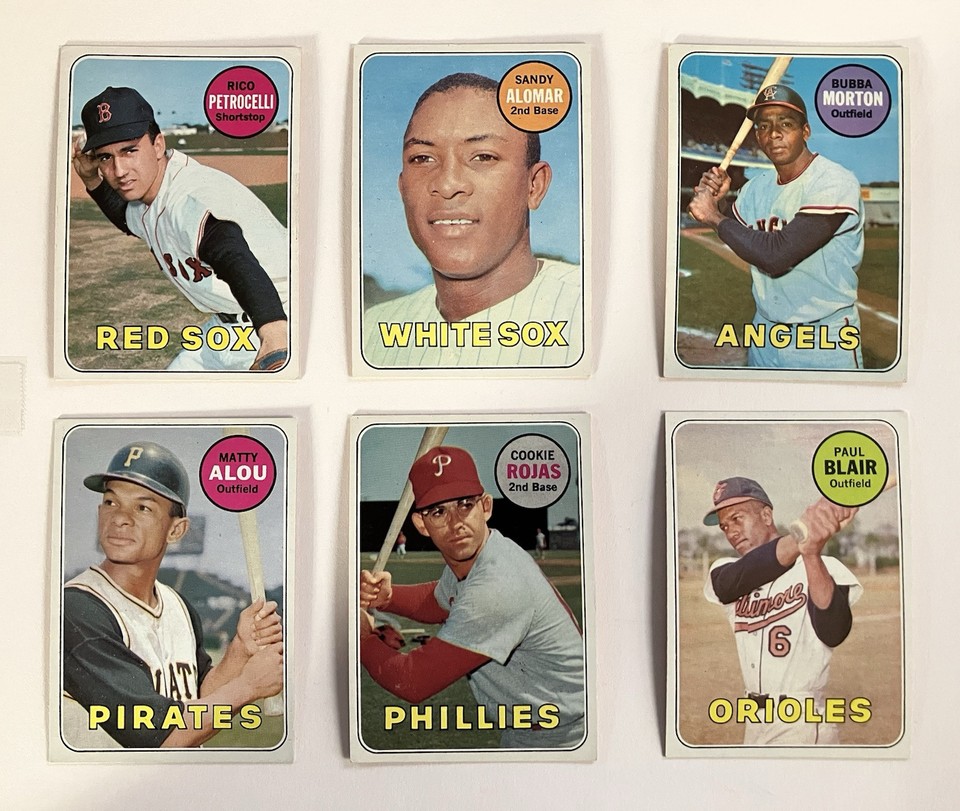 Lot of 12 Different Topps 1969 Baseball Cards Mostly NR MT Or Better Alomar Alou | eBay