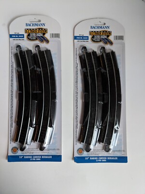 Ho Scale Model Trains Bachmann Train Track 18” Radius Curved Rerailer 2 ...