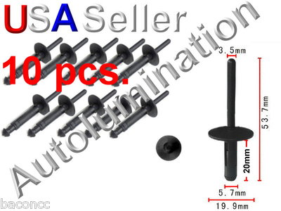Plastic Blind Rivet For BMW 51-71-7-002-953-2 Bumper Cover Door Sill ...