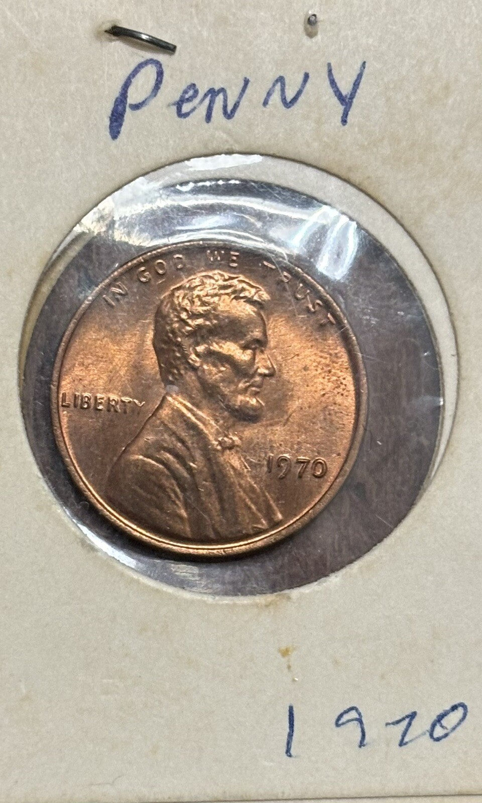 1970 Rd Lincoln Penny No Mark.The Philadelphia Mint Issued ...