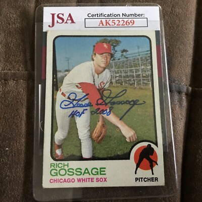Autographed 1973 Topps Goose Gossage rookieHOF JSA STICKER & CERT | eBay