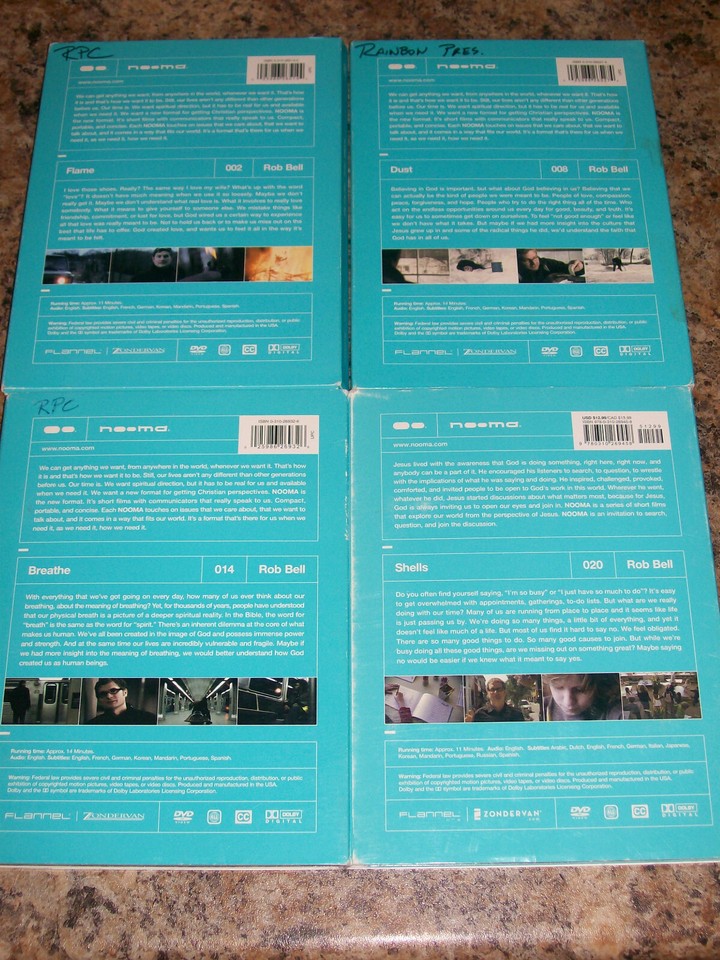 NOOMA DVD Collection Volumes 002, 008, 014, 020 - Rob Bell - Christian ...