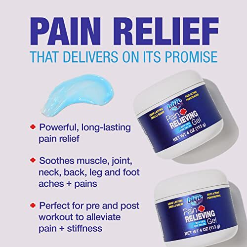 Blue Goo Pain Relieving Gel - for Back/Neck Muscle/Stiff Joints Pain ...