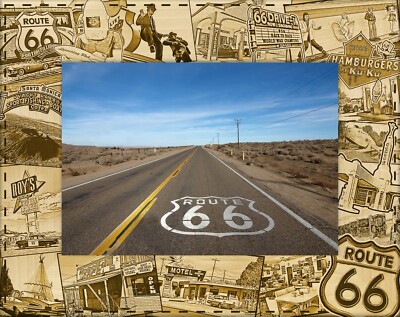 Route 66 Laser Engraved Wood Picture Frame Landscape (8 x 10) | eBay