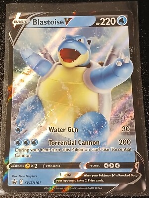 Pokemon Blastoise V Full Art Holo Card | eBay