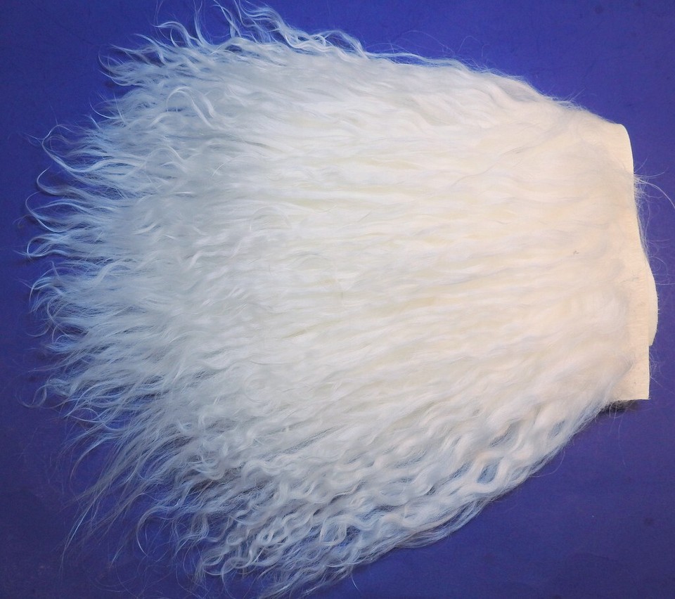 Bleached Snow White Tibetan Lamb Mohair Doll Hair 4 x 4" for Wigs or ...