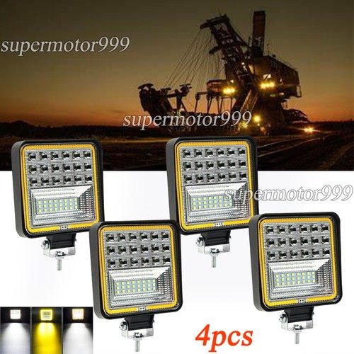 4'' Amber DRL LED WORK LIGHTS for Caterpillar Construction Equipment ...