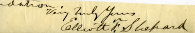 ELLIOTT F. SHEPARD - SIGNATURE(S) | eBay